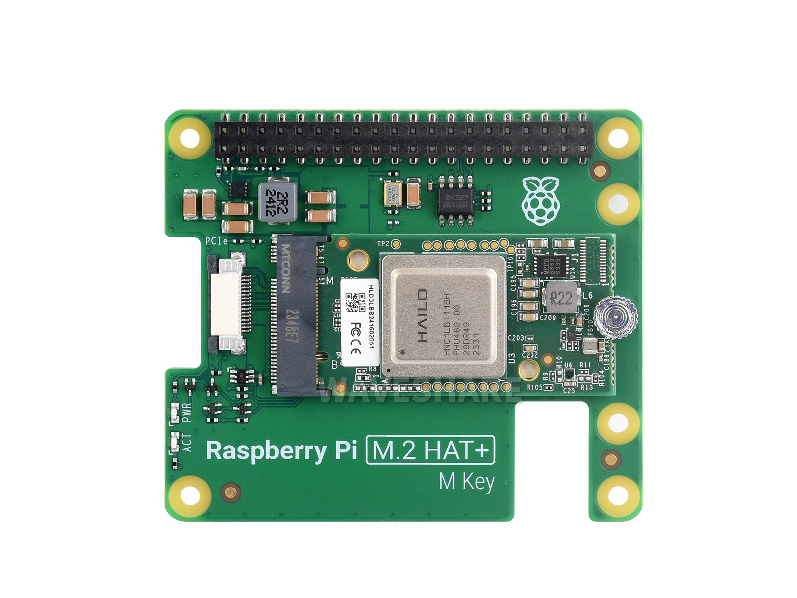 Raspberry Pi AI Kit 树莓派AI Kit人工智能套件Hailo芯片 13Tops算力
