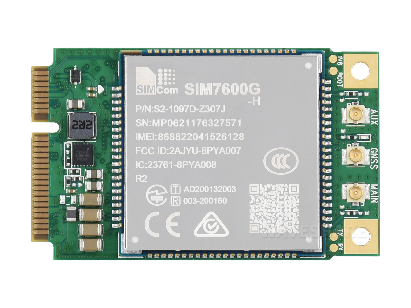SIMCom 4G SIM7600G H PCIE Mini PCIe GNSS LTE Cat 4 