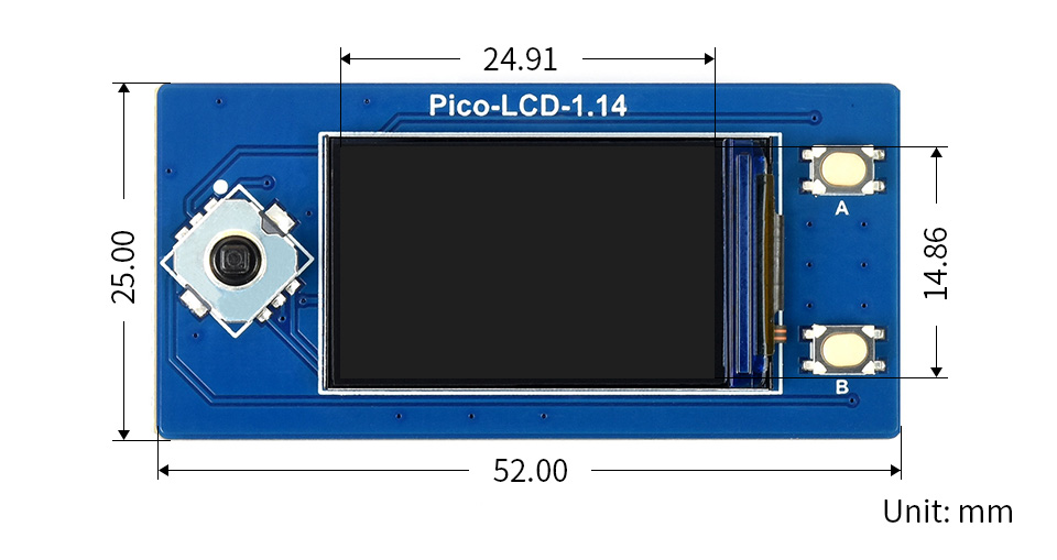 [物聯汪汪]含稅附發票~ Raspberry Pi Pico 65K 240×135 SPI 1.14吋LCD螢幕帶搖桿 - 物聯汪汪 ...