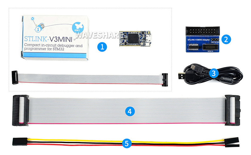 STLINK-V3MINI 迷你版第三代ST-LINK调试编程工具 STM32下载器 仿真器