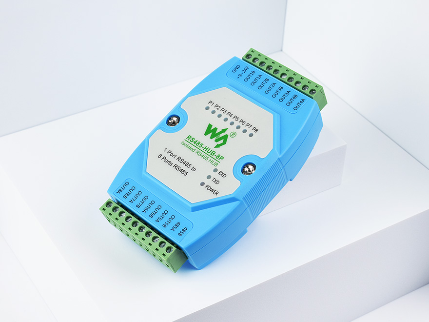 [物聯汪汪] 含稅附發票~ 工業級隔離型8路RS485集線器中繼器 導軌式 寬波特率適用範圍RS485-HUB-8P - 物聯汪汪 - iOPEN Mall