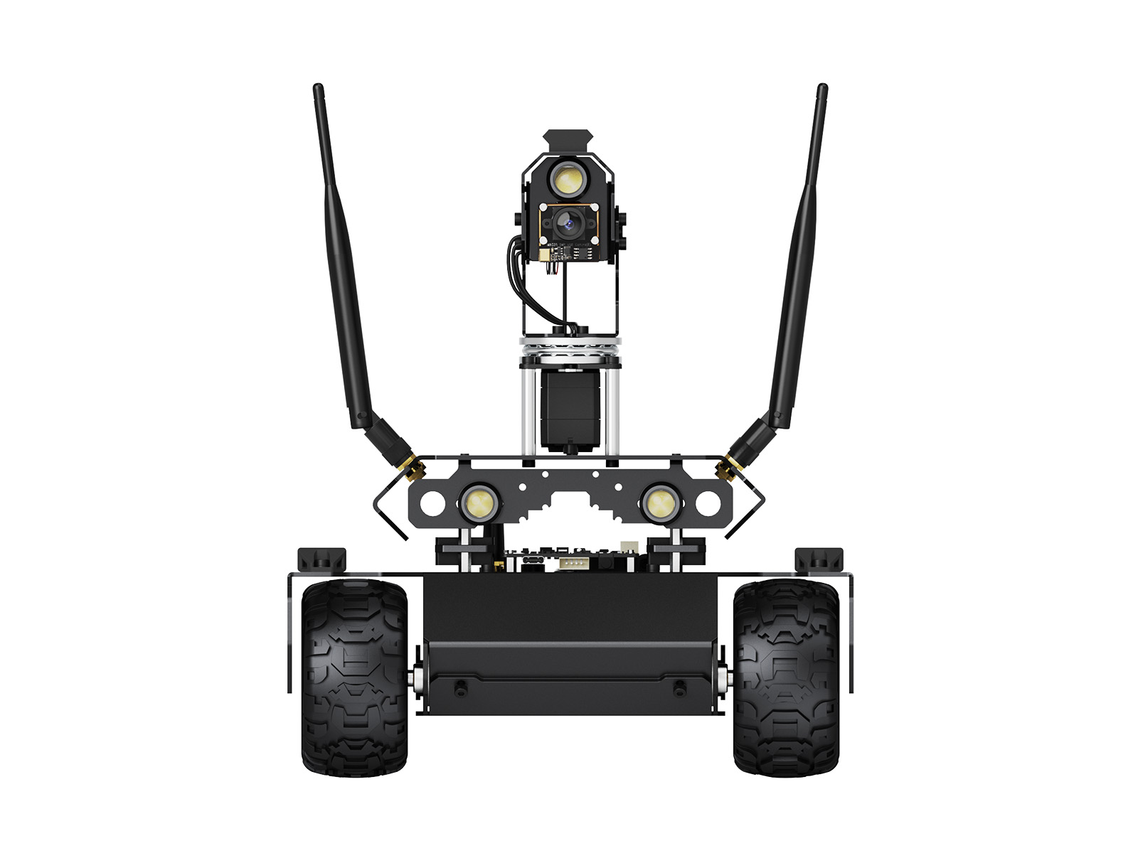 UGV Rover六轮四驱双脑开源AI机器人配备多功能拓展平台移动机器人，强大的Jetson Orin系列计算核心搭载360°全向灵活云台