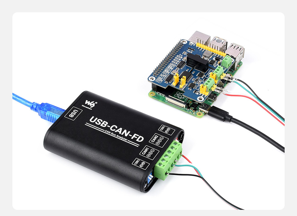 工业级CAN/CAN FD总线数据分析仪 USB转CAN FD接口转换器 CAN/CAN FD总线通讯接口卡 CAN/CAN FD协议数据分析仪
