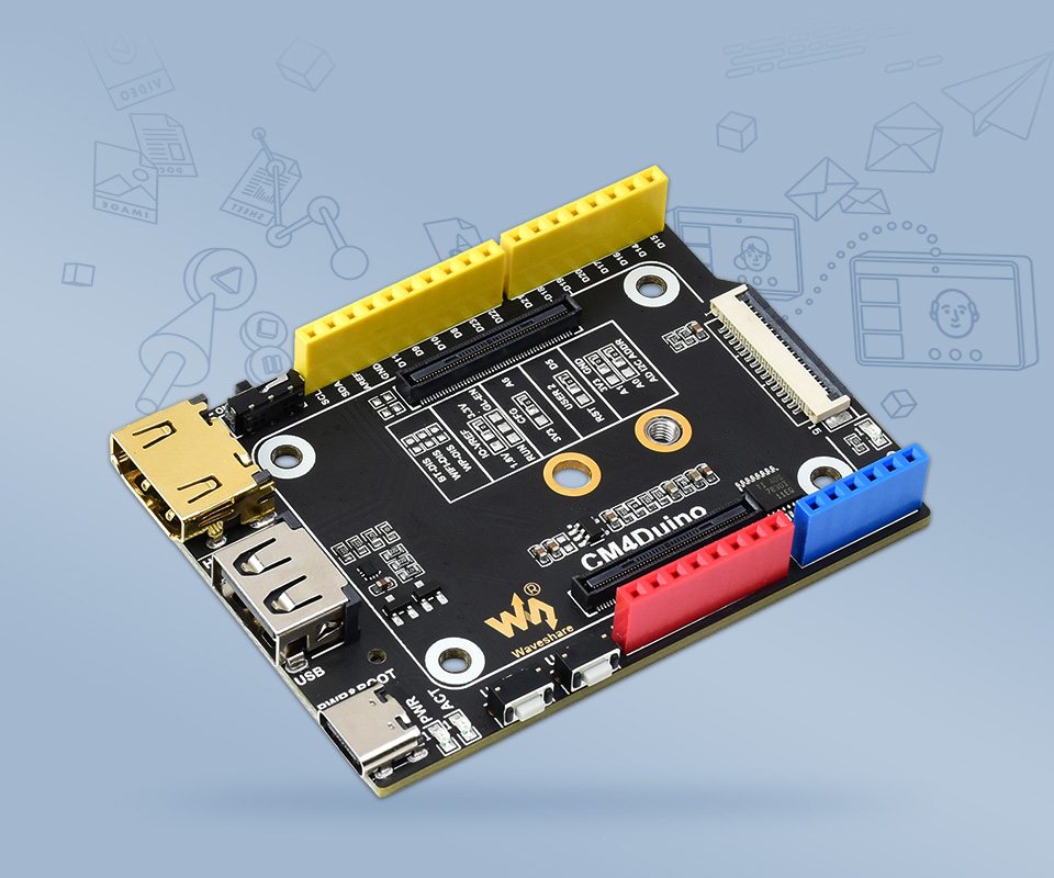 树莓派CM4 duino扩展板HDMI USB M.2接口 支持Arduino生态