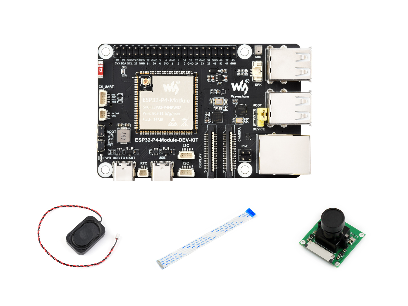 ESP32-P4-Module 开发板 基于 ESP32-P4 和 ESP32-C6 的高性能开发板 支持 Wi-Fi6 和 ...