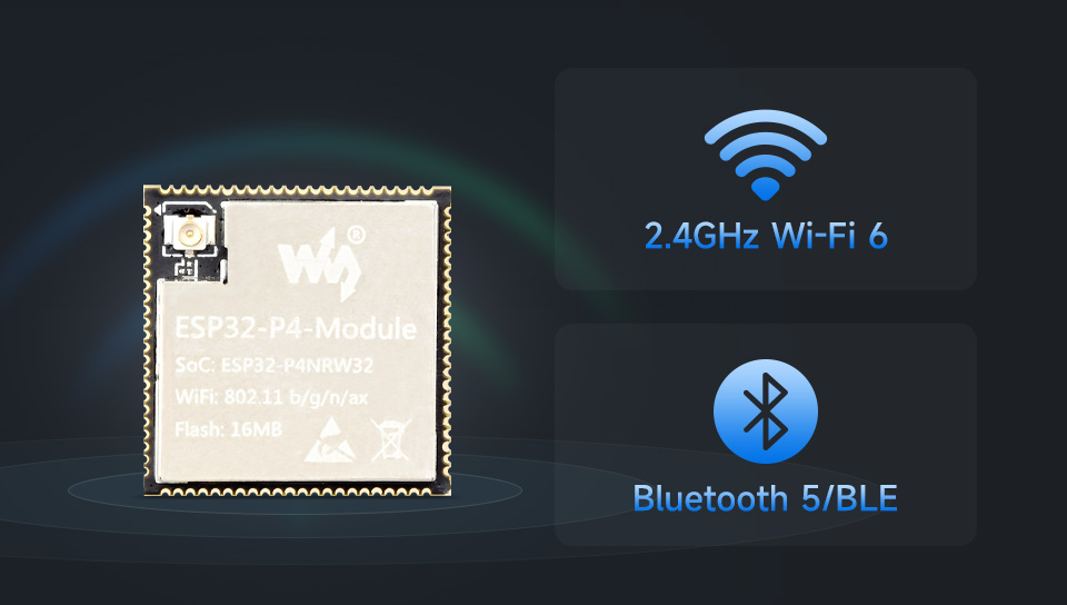 ESP32-P4-Module 开发板 基于 ESP32-P4 和 ESP32-C6 的高性能开发板 支持 Wi-Fi6 和 Bluetooth5/BLE 开发板套餐B
