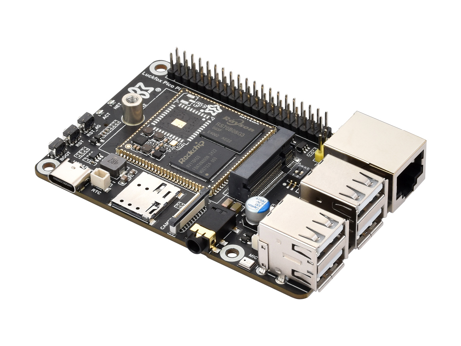 Luckfox Pico Pi A 幸狐 Core1106 微型Linux开发板 1TOPS 算力 8GB eMMC 支持智能编码 内置自研第 ...