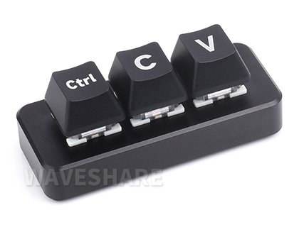 Ctrl C/V程序员快捷键盘 三键键盘开发板 采用RP2040微控制器芯片 可编程自定义功能 双Type-C接口 免驱动即插即用【升级版】