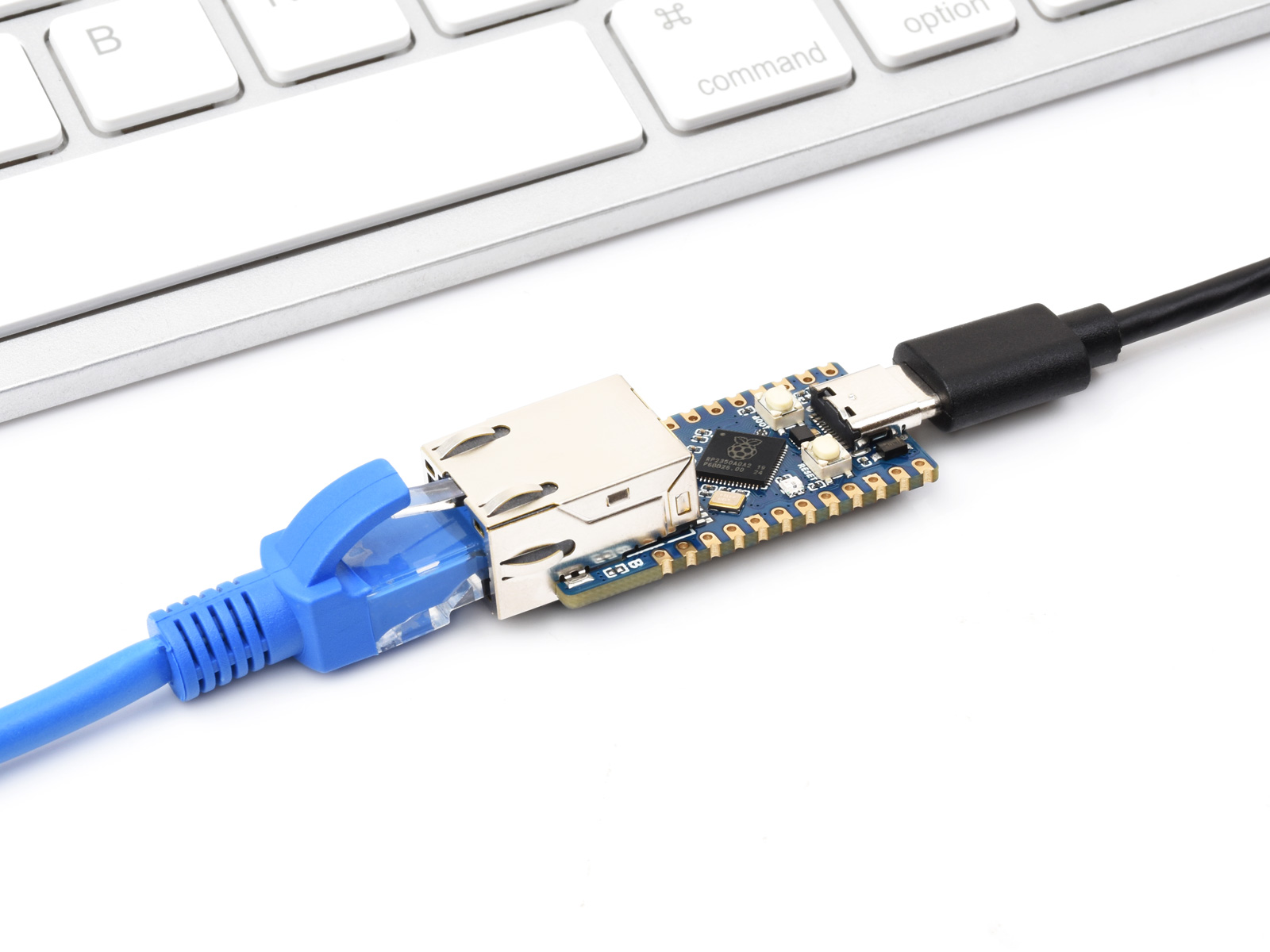 微雪RP2350-ETH以太网开发板 RP2350网口模块 双核双架构 搭载双核ARM Cortex-M33处理器和双核Hazard3 ...