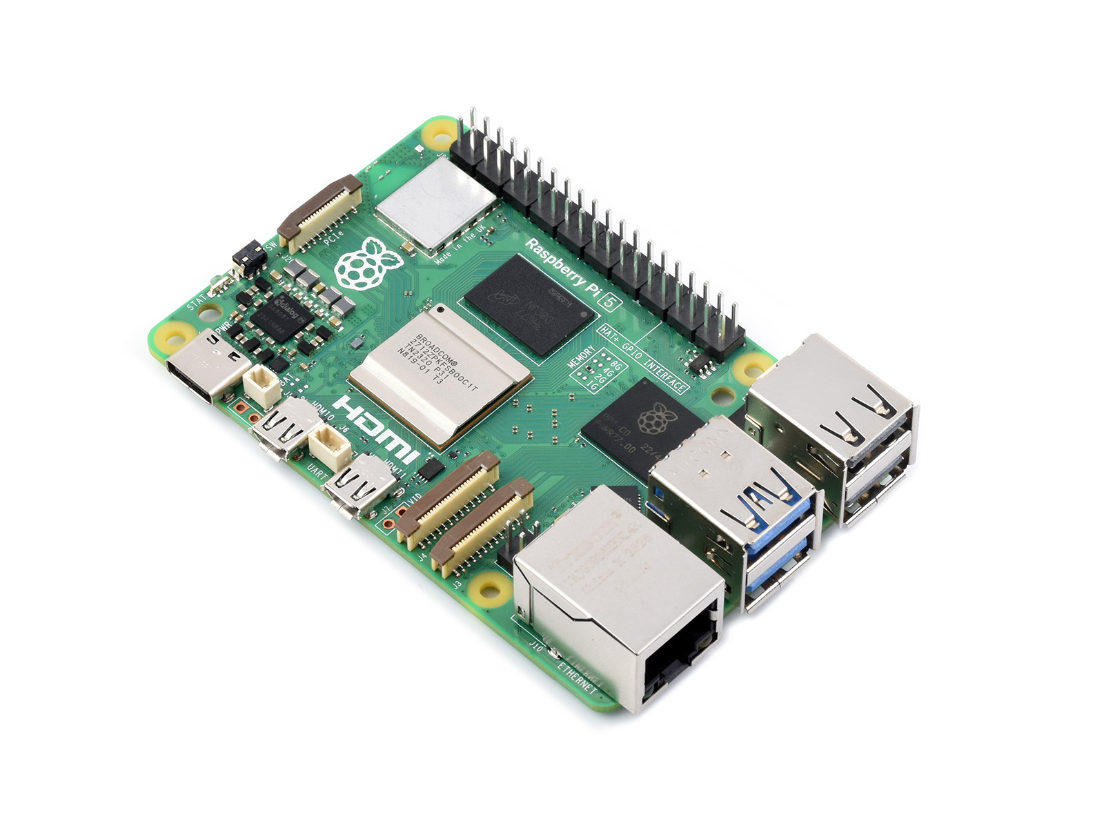 Raspberry Pi 5 2GB 树莓派5代 BCM2712处理器 2.4GHz四核64位Arm Cortex-A76 采用 ...